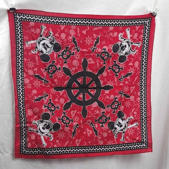 Disney | Accessories | Disney Mickey Mouse Black Red Bandana ...